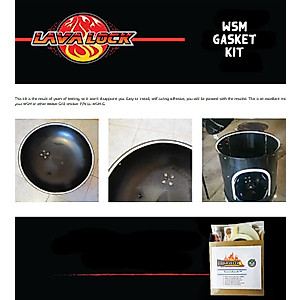 LavaLock Gasket Kit for Weber Smokey Mountain WSM 18.5 22.5 for Nomex RTV grill gasket seal