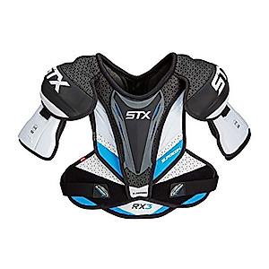 STX Ice Hockey Surgeon RX3 Junior Shoulder Pad, Medium,White/Blue