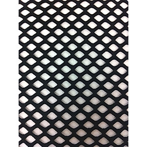 Big Hole Diamond Mesh on Stretch Polyester Spandex Fabric by The Yard (Black)