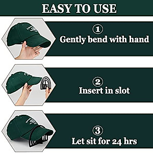TOOVREN 4-Pack Hat Brim Bender Hat Curving Band Hat Shaper with Two Curve Options No Steaming Required Convinent for All Types of Hats(Black)