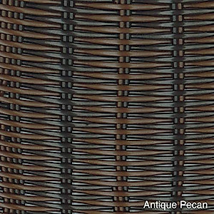 International Caravan Furniture Piece Resin Wicker Hanging Loveseat Swing