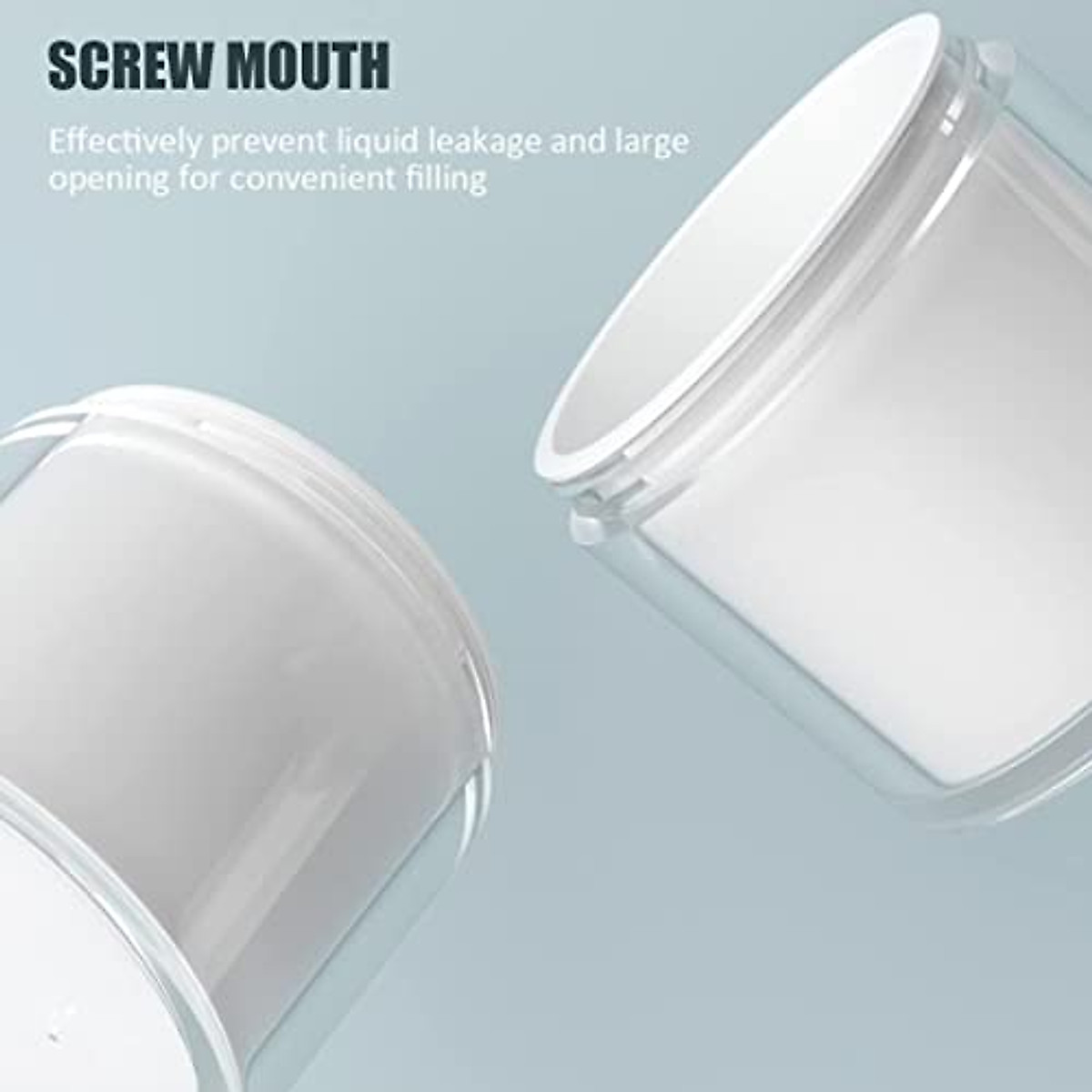Airless Pump Jar,Cream Jar Vacuum Bottle, Empty Refillable Cosmetic Air Pump Jars Bottles, Portable Airless Lotion Sample Container Pot, Leak-Proof DIY Portable Travel Makeup Containers (15ML)