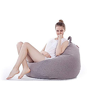Teerwere Single Sofa Bean Bag Chair Memory Foam Furniture Tuffed Foam Filled Furniture and Accessories for Dorm Room Specialties Recliner Chair (Color : Gray, Size : Free Size)