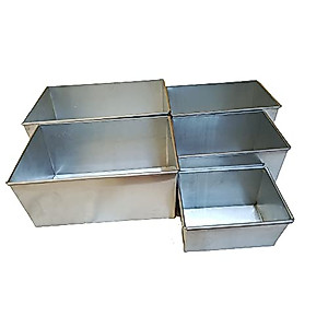 5 Pack Heavy Duty Bread Loaf Pan For Baking Loaf Pan Set, 1 Lb to 5 Lb, Loaf Pans for Baking Bread