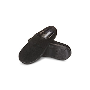 Eddie Bauer Men's Fremont Slippers | House Slippers for Men | Cushioned Footbed Lightweight Slip-On Bedroom Shoes with Rubber Outsole