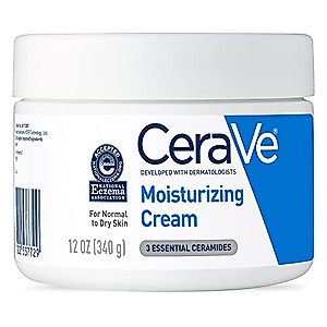 CeraVe Moisturizing Cream | 12 oz | Daily Face & Body Moisturizer for Dry Skin
