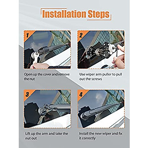 MIKKUPPA Replacement for Toyota RAV4 Rear Wiper Blade 2013-2018 - Back Windshield Rear Wiper Blade Replacement 85242-42040, 10 Inches