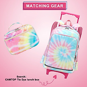 CAMTOP Rolling Backpack With Matching Lunch Bag Kids Luggage Carry On Girls Boys School Bookbags Wheeled Backpack Set