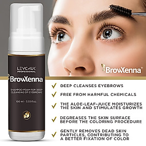 Deep Foam Eyebrow Shampoo Sensitive Natural Cleanser for Makeup Brow Henna Remover Gentle Brow Tint Cleaner Purifying Shampoo for Eyes