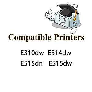 MM MUCH & MORE Compatible Toner Cartridge & Drum Unit Replacement for Dell 593-BBKD and 593-BBKE use for E310dw E515dn E515dw E514dw Printers (3 Pack, 2 Toner + 1 Drum)