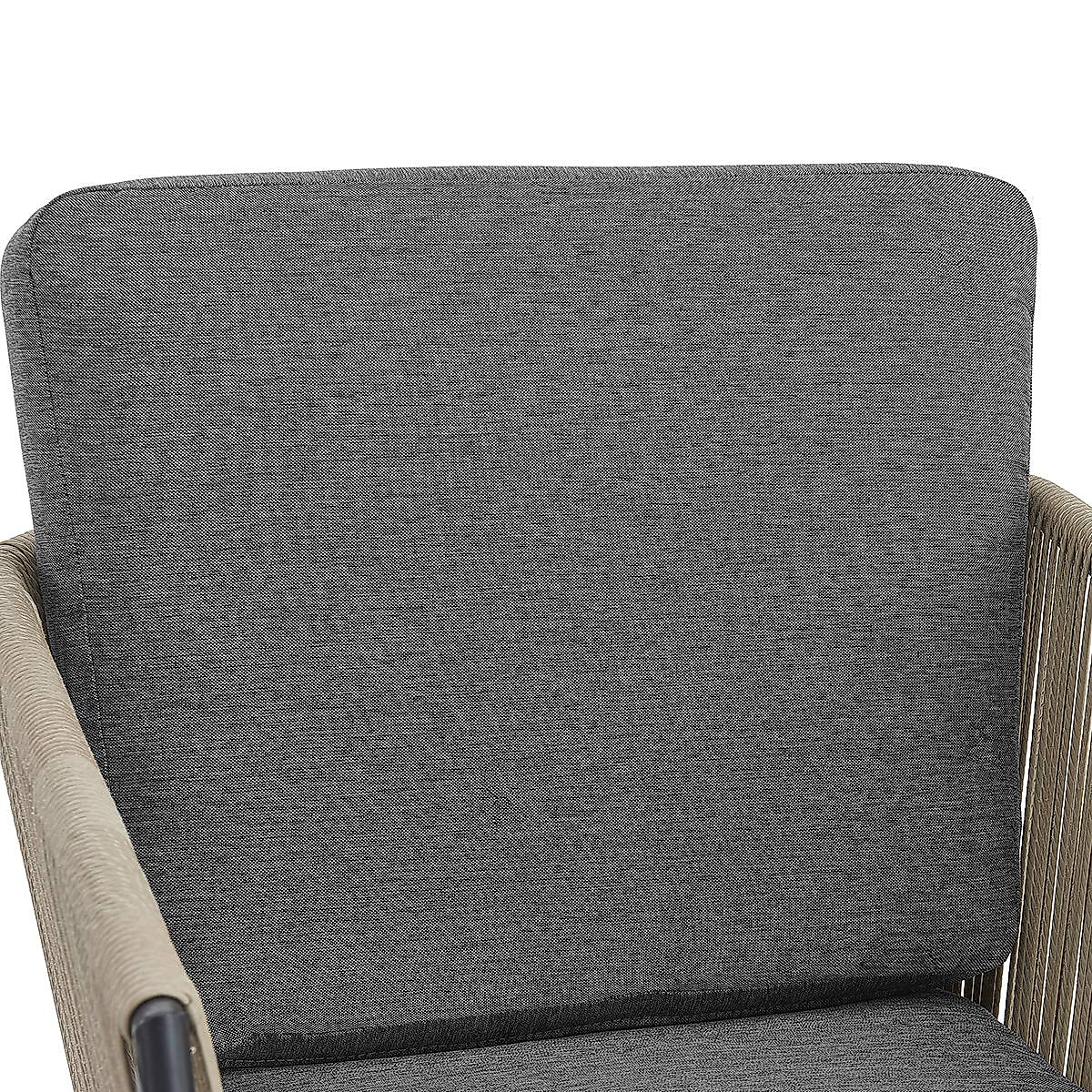 Barton 3 Pieces Wicker Chair Set w/Glass Table Gray Outdoor Patio Furniture Wicker Rattan Modern Conversation Chat Seating