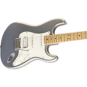 Fender Player Stratocaster HSS Electric Guitar, with 2-Year Warranty, Silver, Maple Fingerboard