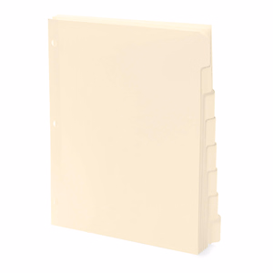 Blue Summit Supplies 3 Ring Binder Dividers with Reinforced Edge, 1/8 Cut Tabs, Letter Size, 3 Hole Punch Section Index Dividers for Binders, Manila, 96 Pack