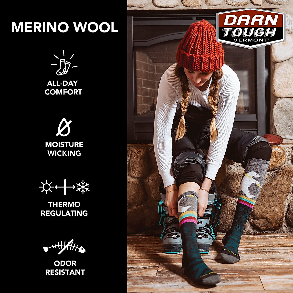 Darn Tough Vermont Due North OTC Midweight with Cushion Stellar MD (US 7.5-9.5)