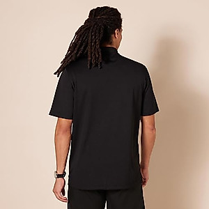 Amazon Essentials Men's Golf Polo Shirt, Quick Dry, Short Sleeve, Black, Large