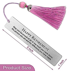 Hafhue Happy Retirement Metal Bookmark Book Lover Gifts for Woman for Woman Man Graduation Gifts Back to School Gifts Book Club Gifts, Another Begins, Retirement Gift for Women Teacher