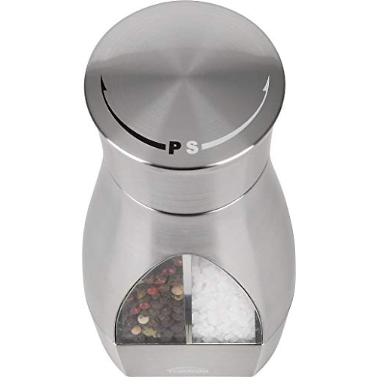 Trudeau - 716451 Trudeau Stainless Steel Manual 2-in-1 Salt and Pepper Mill, 7.5 inches, Silver