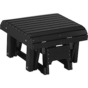 LuxCraft Poly Glider Footrest Ottoman (Black)