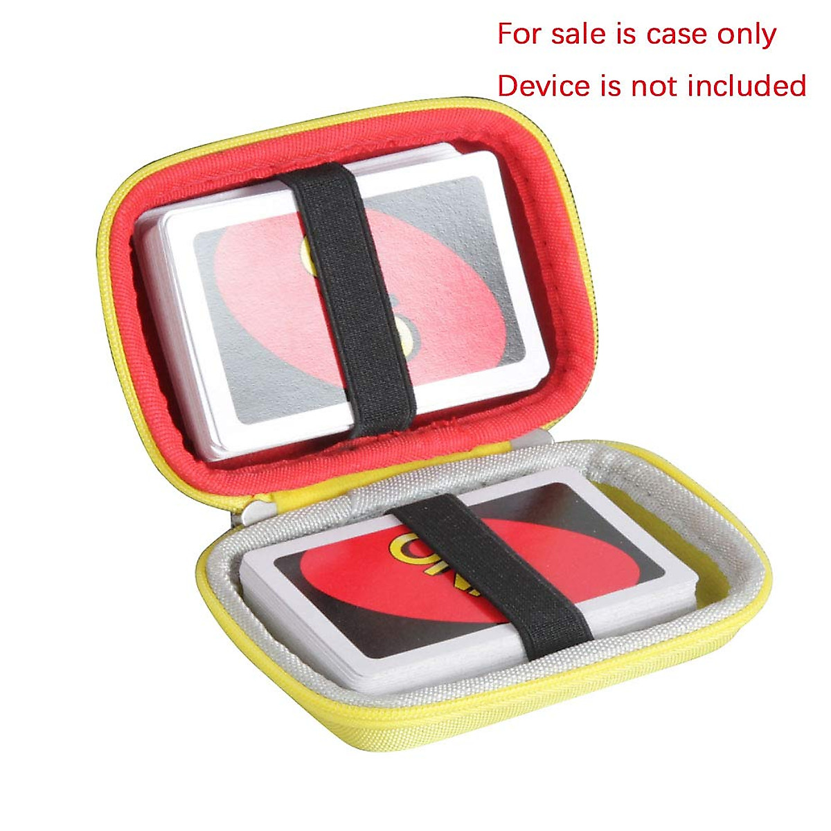 Hermitshell Hard Travel Case for Mattel UNO Classic Card Game - Not Including Cards (Red+Yellow)