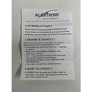 ALBATROSS Classic Multifunction Pocket Folding Knife with Bottle Opener、Glass Hammer and Rope Cutter, Satin Coated Blade and Aluminum Handle，AS-23265 (Black)