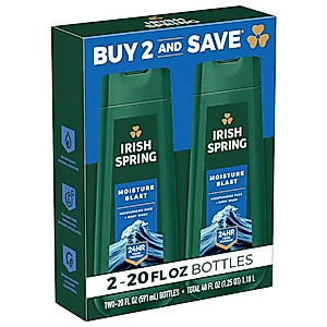 Irish Spring Moisture Blast Body Wash for Men, 20 Fl Oz (Pack of 2)