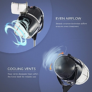 Y-NOT Professional Hairdryer Height Adjustable Hooded Stand Up Bonnet Hair Dryer, Floor Standing Rolling Base with Wheels for Beauty Salon Equipment Home Spa