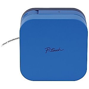 Brother P-Touch Cube Smartphone Label Maker, Bluetooth Wireless Technology, Multiple Templates Available, Apple & Android Compatible - Blue