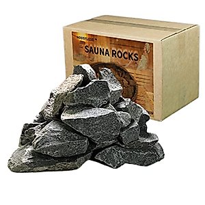 HOUSYLOVE Sauna Rocks/Sauna Stones, 36 lb Box of Lava Rock for Steam Sauna, Sauna Stone
