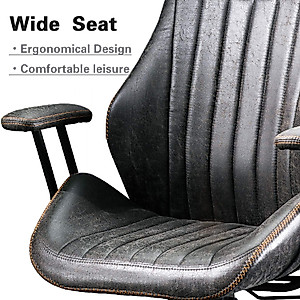 XIZZI Ergonomic Chair Office Computer Chair Executive High Back Home Office Desk Chairs with Armrest Lumbar Support (Dark Grey)