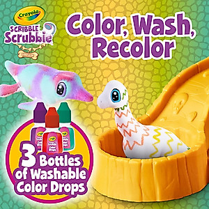 Crayola Scribble Scrubbie Pets Dinosaur Waterslide, Dinosaur Toys for Kids, Pet Grooming Toy, Gifts for Boys & Girls, Ages 3+
