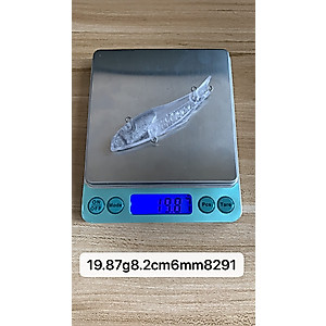 10PCS Unpainted VIB Lipless Sinking Fishing Pencil Lures 82mm 19.87g ABS Hard crankbait 8291 with Free Eye