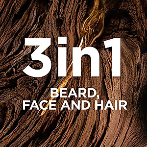 L’Oréal Paris Men Expert Cleansing 3-in-1 Beard, Face & Hair Wash 200ml, Barber Club Wash With Cedarwood Essential Oil, Deeply Cleanses and Removes Beard Flakes