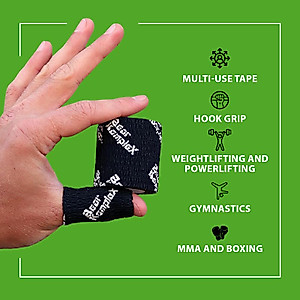 Bear Komplex Athletic Sports Thumb Tape, Premium Adhesive Wrap, 5 cm Tape for at-Home Workouts, Sweatproof, Breathable, and Non-Slip for Lifting, and Hook Grip, Hypoallergenic and Latex Free