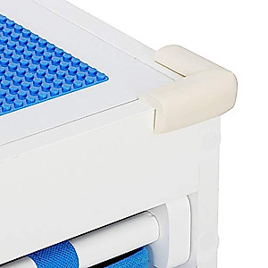 4-in-1 Game and Construction Table Set for Indoor Activities and Outdoor Water Play Storage