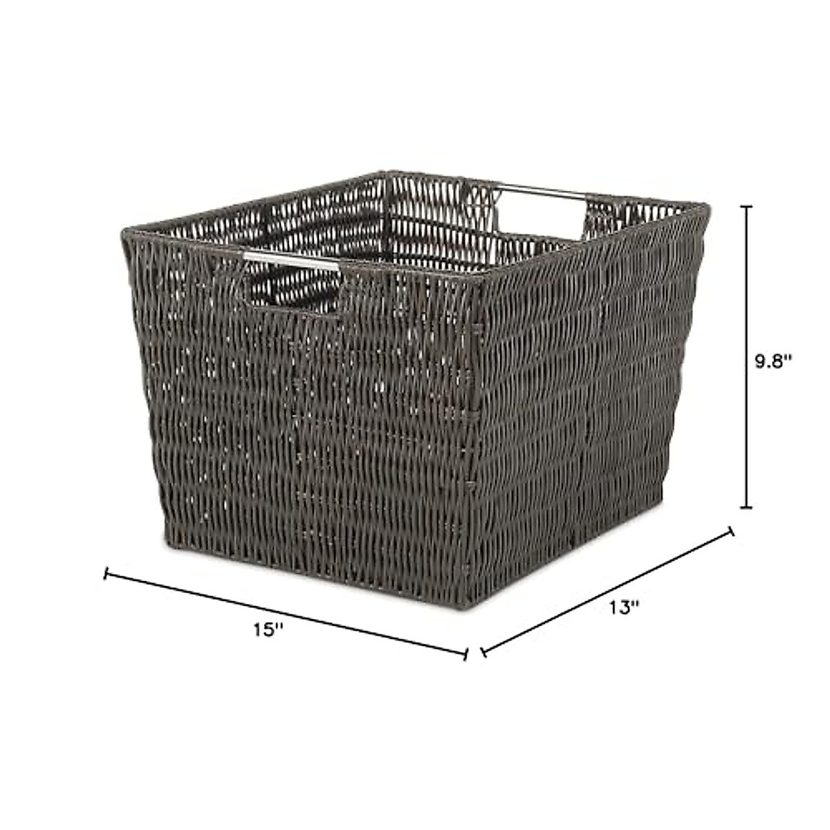 Whitmor Rattique Storage Tote Basket - Espresso