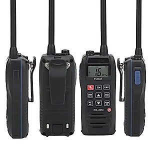 Portable VHF Transceiver, Marine Radio 6W 1W Compact Low Distortion Waterproof Anti Interference for Port Logistics (US Plug)