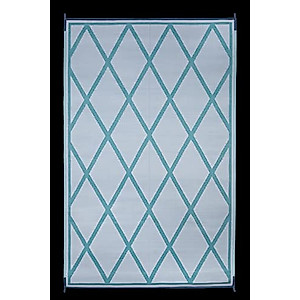 Faulkner 68903 Mat Diamond 8x20 Turquoise/white