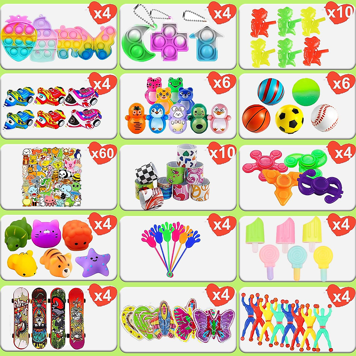 Beilunt 132 Pcs Party Favors Toys for Kids 4-8,Assortment Treasure Box Toys for Classroom Prizes,Goodie Bags Stuffers,Christmas Stocking Stuffers,Pinata Fillers Bulks Small Toys Carnival Prizes