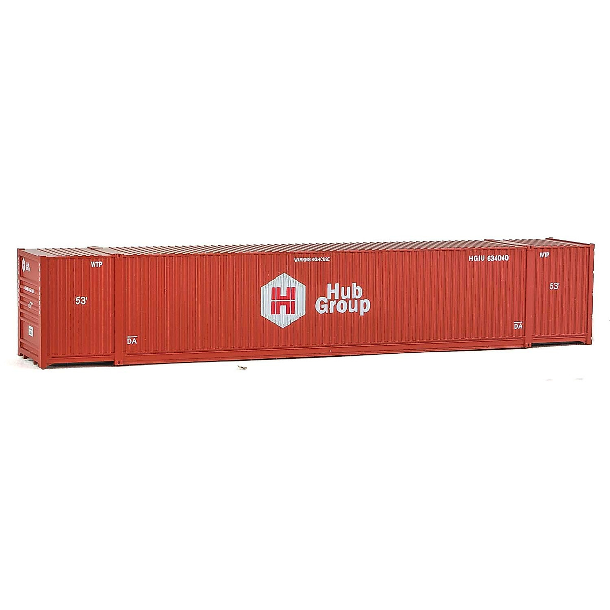 Walthers SceneMaster HO Scale Model of Hub Group (red, White) 53' Singamas Corrugated Side Container,949-8521