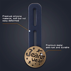 6 PCS Pants Extender Button, Luxiv Waistband Extender Buttons for Men and Women, Jeans Waist Extender Metal Buttons No Sew Button for Extender Jeans Pants Collar (2in)