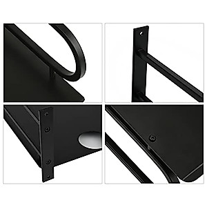 DS. DISTINCTIVE STYLE Projector Shelf Wall Mount Router Shelf Compact Aluminum Small DVD Player Shelf (Black)