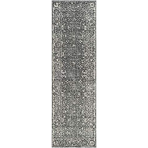 SAFAVIEH Evoke Collection 2'2" x 5' Grey/Ivory EVK270S Shabby Chic Distressed Non-Shedding Living Room Bedroom Area Rug
