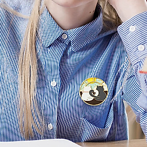 Spinner Anime Cat Enamel Pin - Rotatable Cute Couple Cats Alloy Metal Brooch Lapel Pins for Backpack Bag Jackets (spin cat pin)