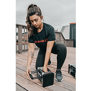 PowerBlock Elite EXP Adjustable Dumbbells, Sold in Pairs, Stage 1, 5-50 lb. Dumbbells, Durable Steel Build, Innovative Workout Equipment, All-in-One Dumbbells, Expandable with Expansion Kits