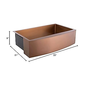 Vintage Tub & Bath Stainless Steel 33 Inch Single Bowl Apron Front Farmhouse Kitchen Sink