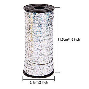 Sunmns 2 Roll Crimped Curling Ribbon Balloon Band Tie for Parties, Festival, Florist, Crafts and Gift Wrapping, 5 mm, 200 Yard