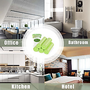 8 Gallon Trash Bags, Inwaysin Garbage Bags Compatible with Simple Human H Trash Can, Compostable 6-9 Gal 30L ( Clear Green, 100 Count (Pack of 1))