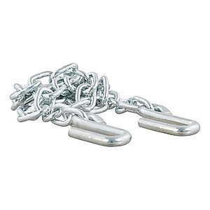 CURT 80011 48-Inch Trailer Safety Chain with 3/8-In S-Hooks, 2,000 lbs Break Strength