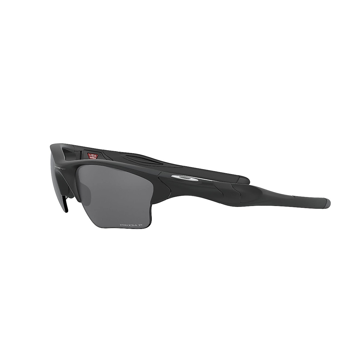Oakley Men's OO9154 Half Jacket 2.0 XL Rectangular Sunglasses, Matte Black/Prizm Black Polarized, 62 mm