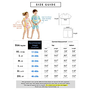 VAENAIT BABY Infant Toddler Boys Girls Pajamas Sleepwear Summer Short Pjs 2pcs Set Painting Powderblue S